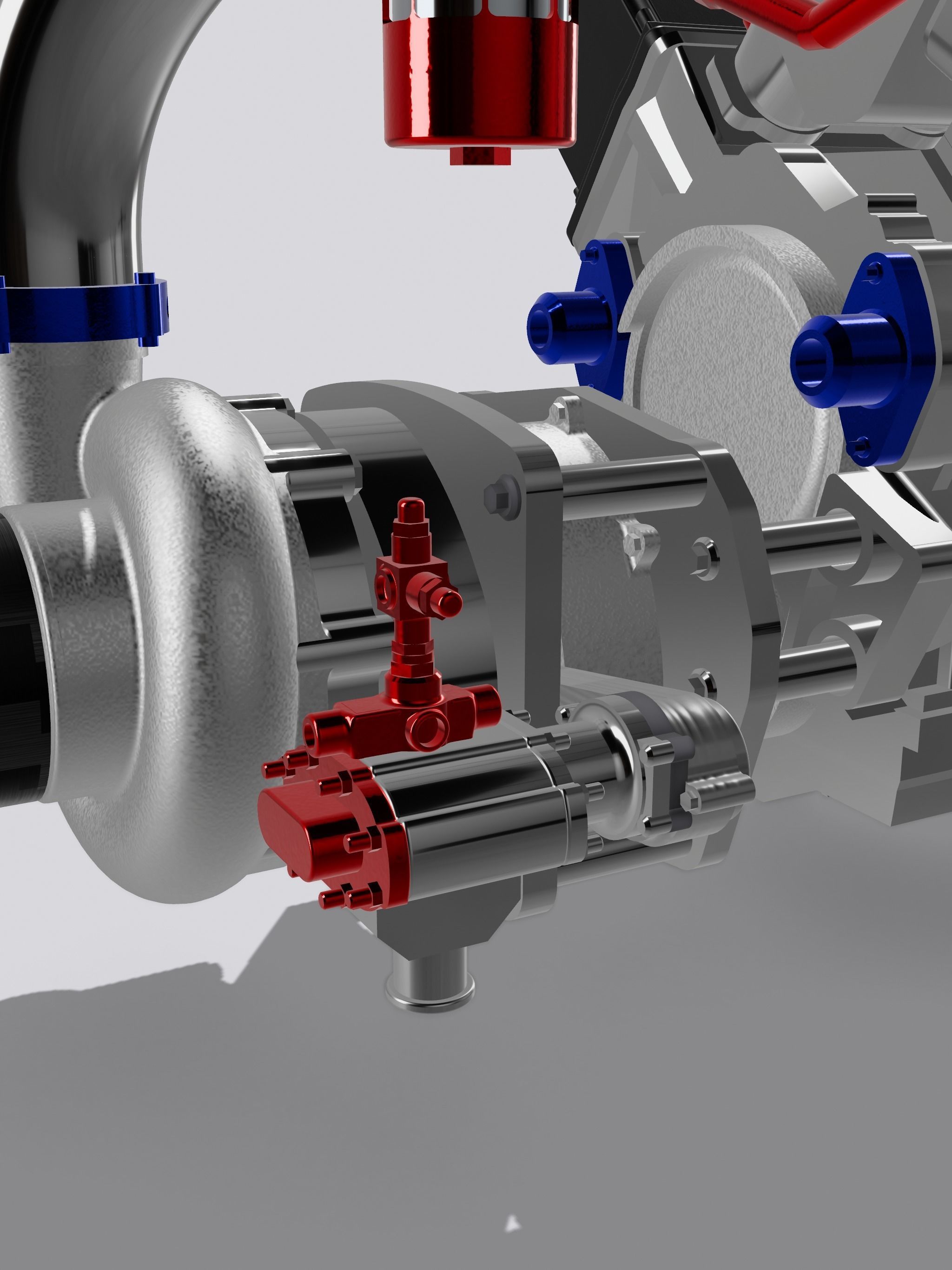 Procharged Hemi Engine with accessories 3D model 3D printable | CGTrader