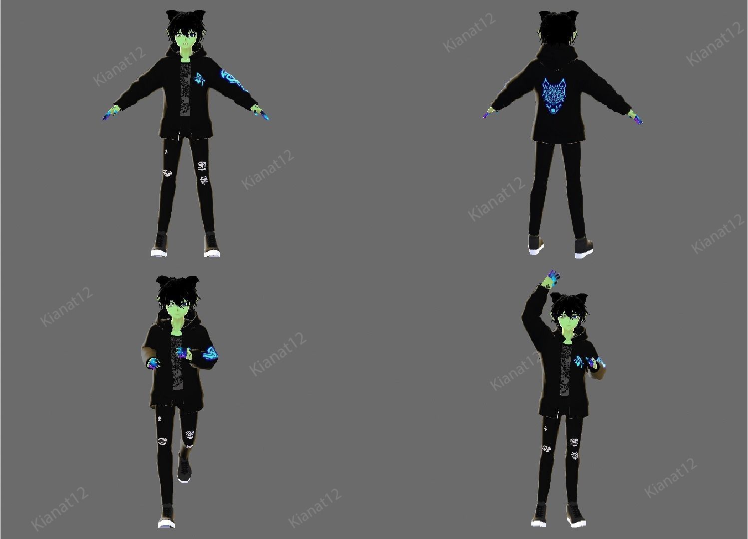 3D model 3d low poly male avatar for vrchat and vtubing VR / AR / low ...