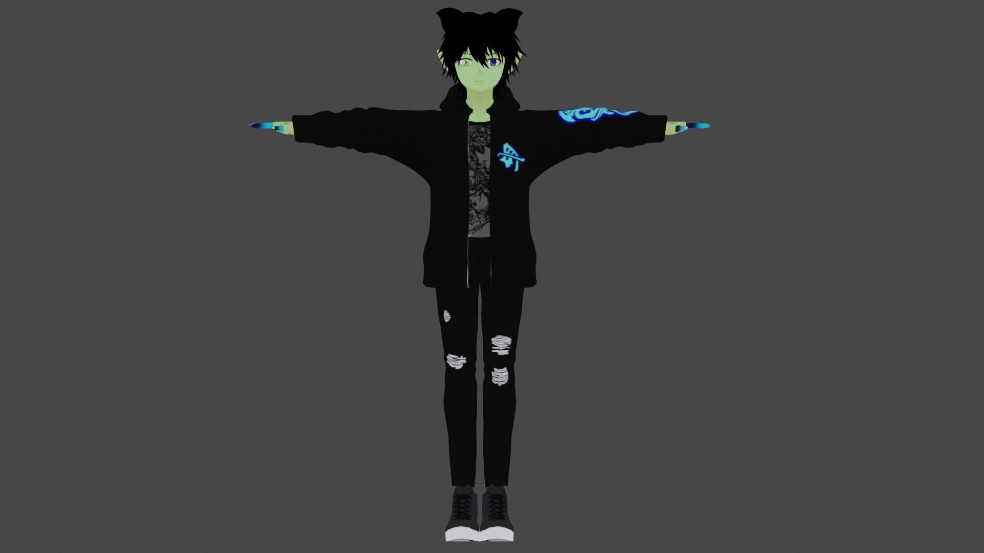3D model 3d low poly male avatar for vrchat and vtubing VR / AR / low ...