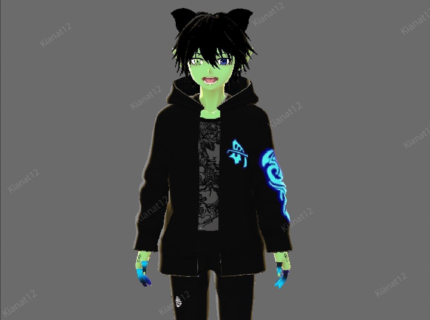 3D model 3d low poly male avatar for vrchat and vtubing VR / AR / low ...