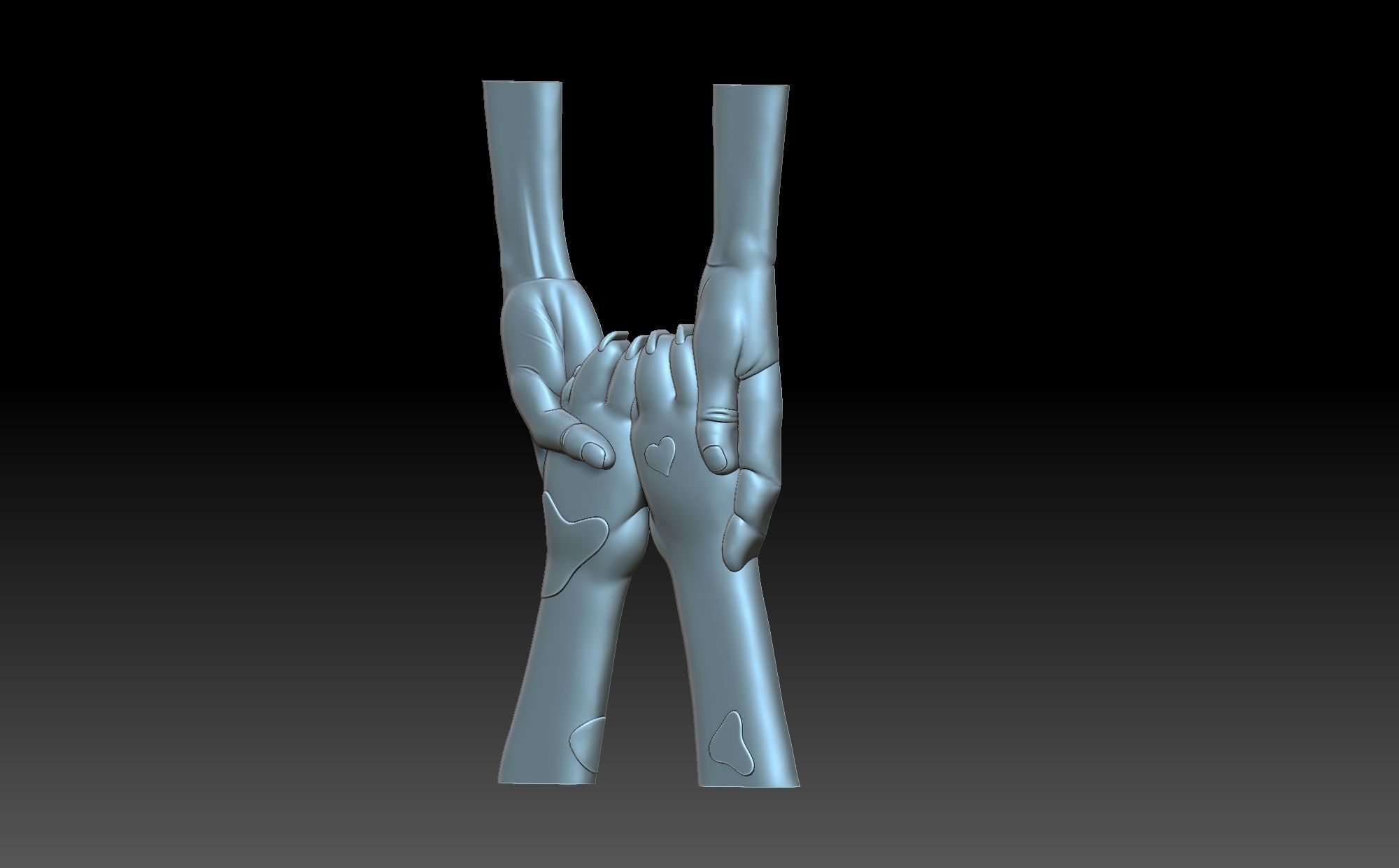 Human hands and dog paws 3D model 3D printable | CGTrader