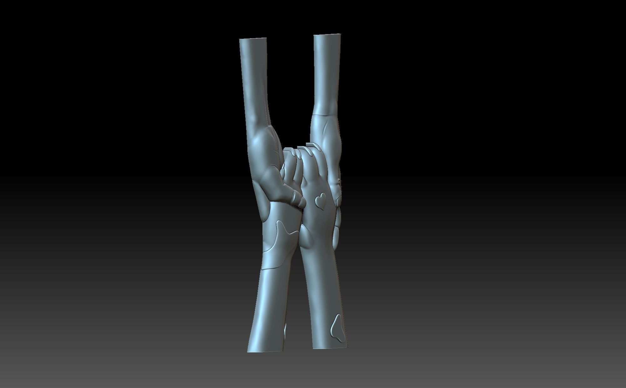 Human hands and dog paws 3D model 3D printable | CGTrader