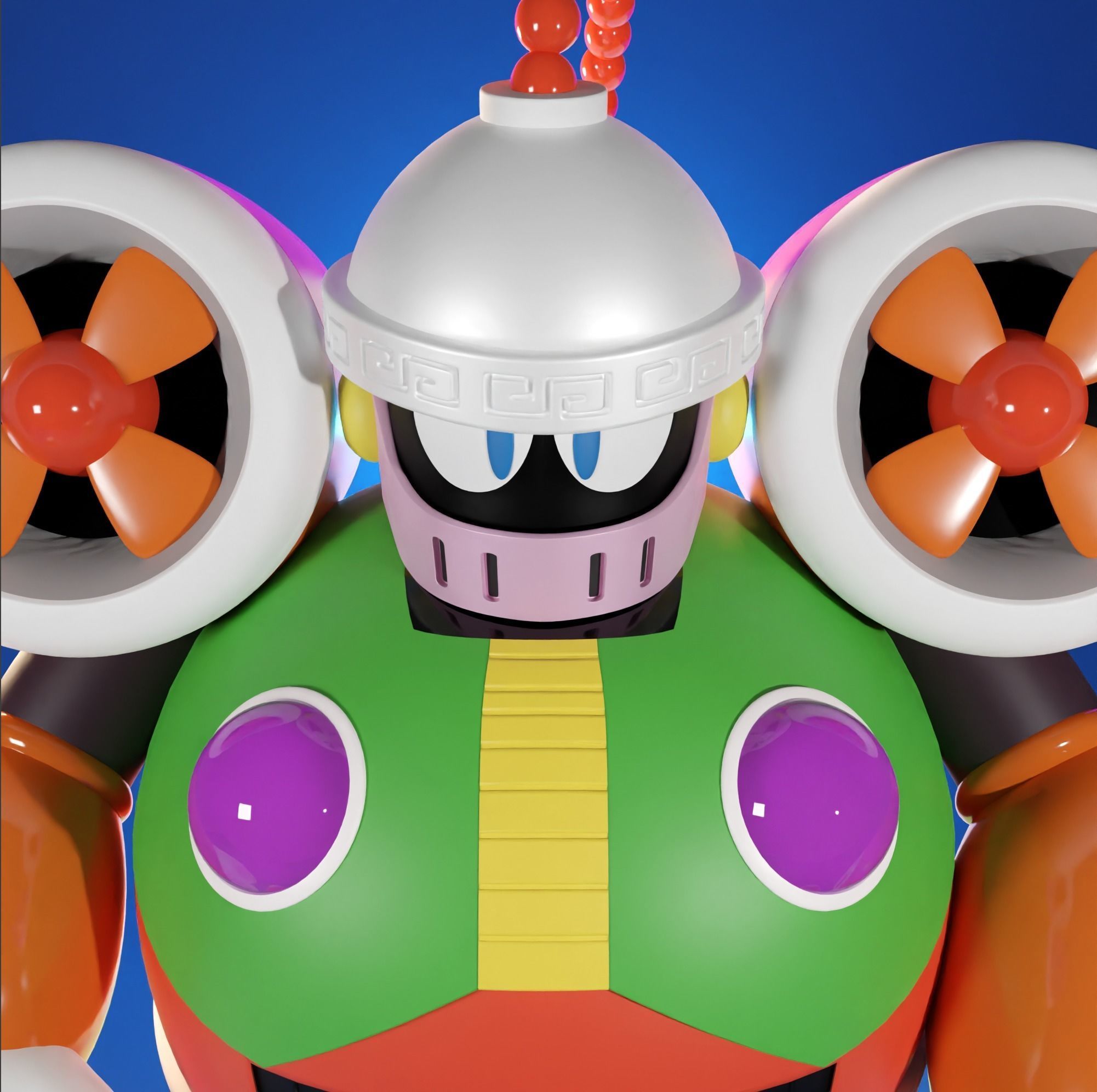 WindMan Rockman MegaMan Famicom Nes 8Bit 3D model 3D model | CGTrader