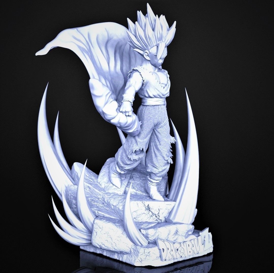 Gohan ssj2 3D model 3D printable | CGTrader