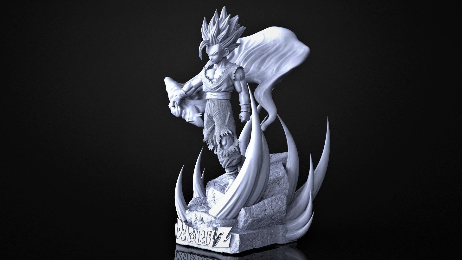 Gohan ssj2 3D model 3D printable | CGTrader