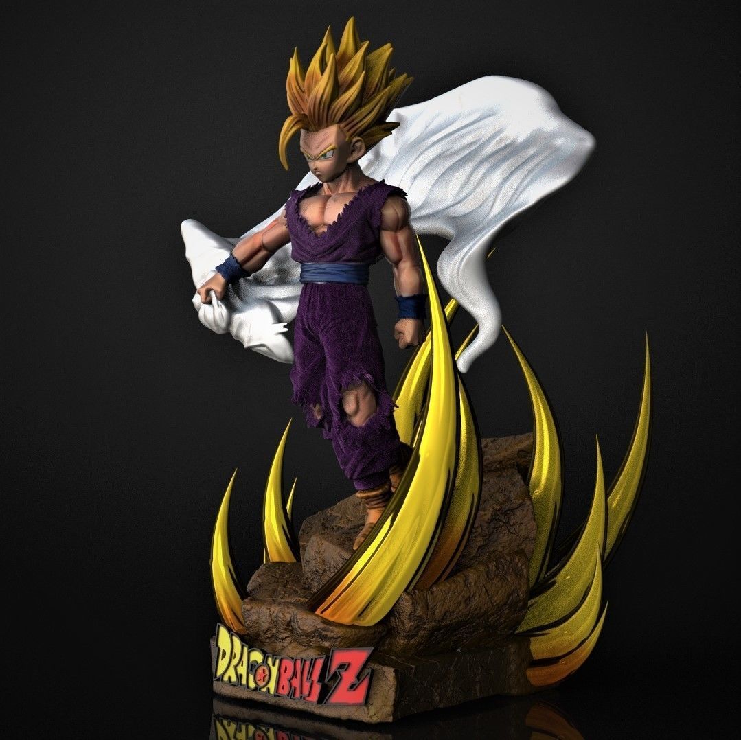 Gohan ssj2 3D model 3D printable | CGTrader