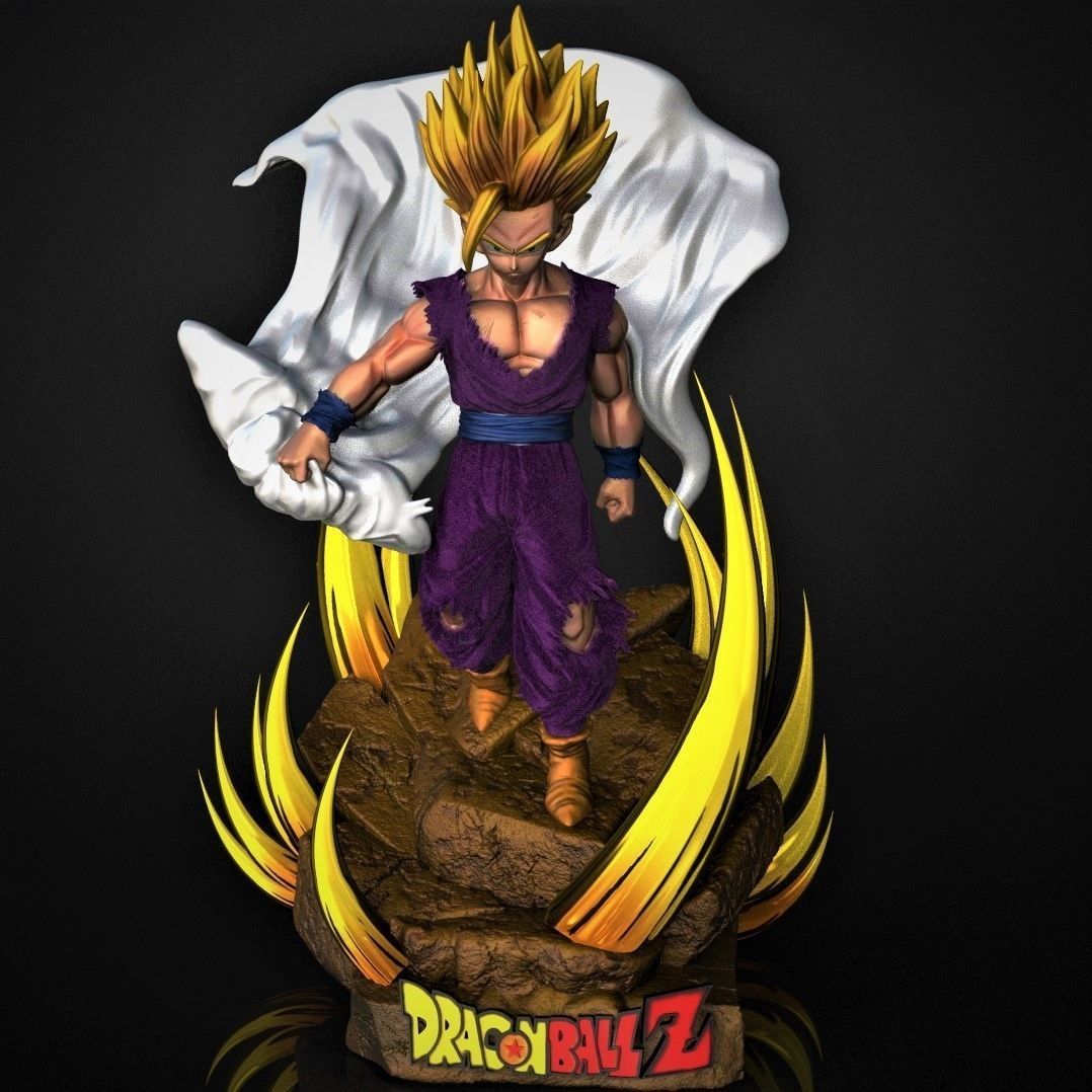 Gohan ssj2 3D model 3D printable | CGTrader