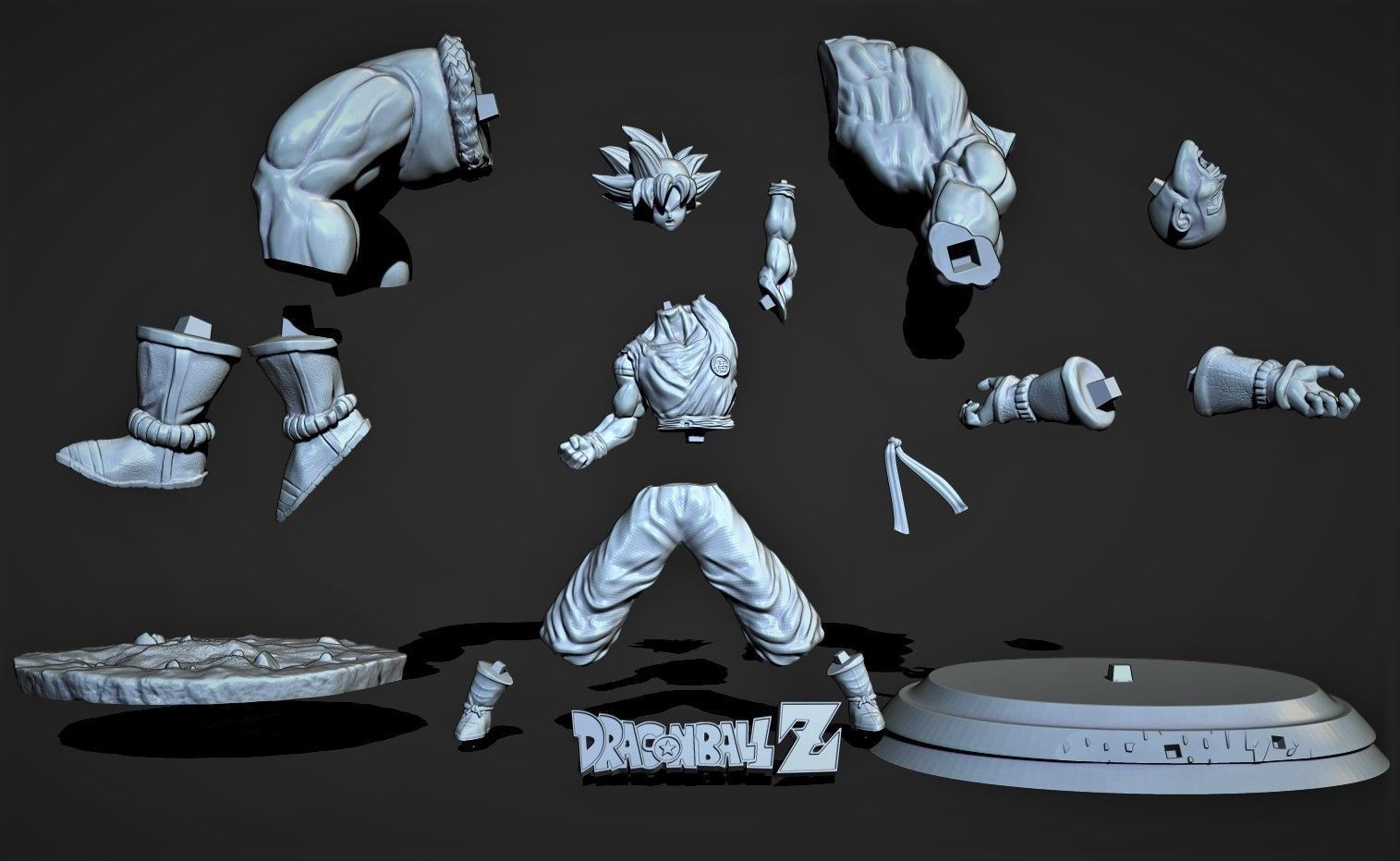 Goku Vs Nappa 3D model 3D printable | CGTrader
