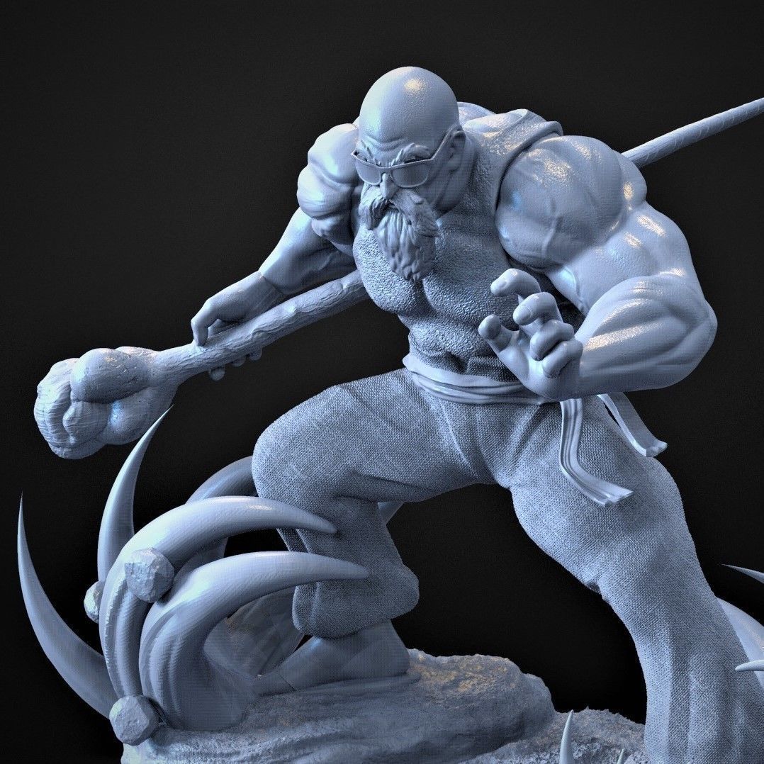 Master Roshi 3D model 3D printable | CGTrader