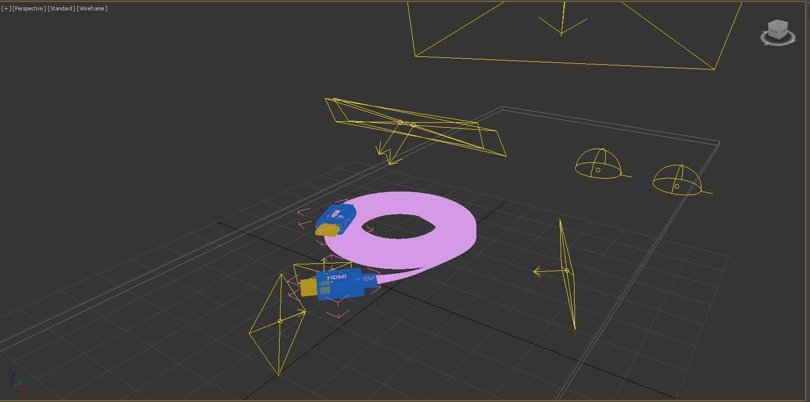 HDMI with flat cable bundle in 3d render 3ds max 2020 3D model | CGTrader