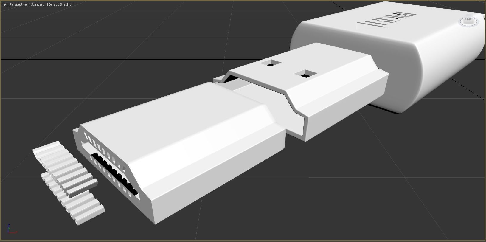 HDMI with flat cable bundle in 3d render 3ds max 2020 3D model | CGTrader