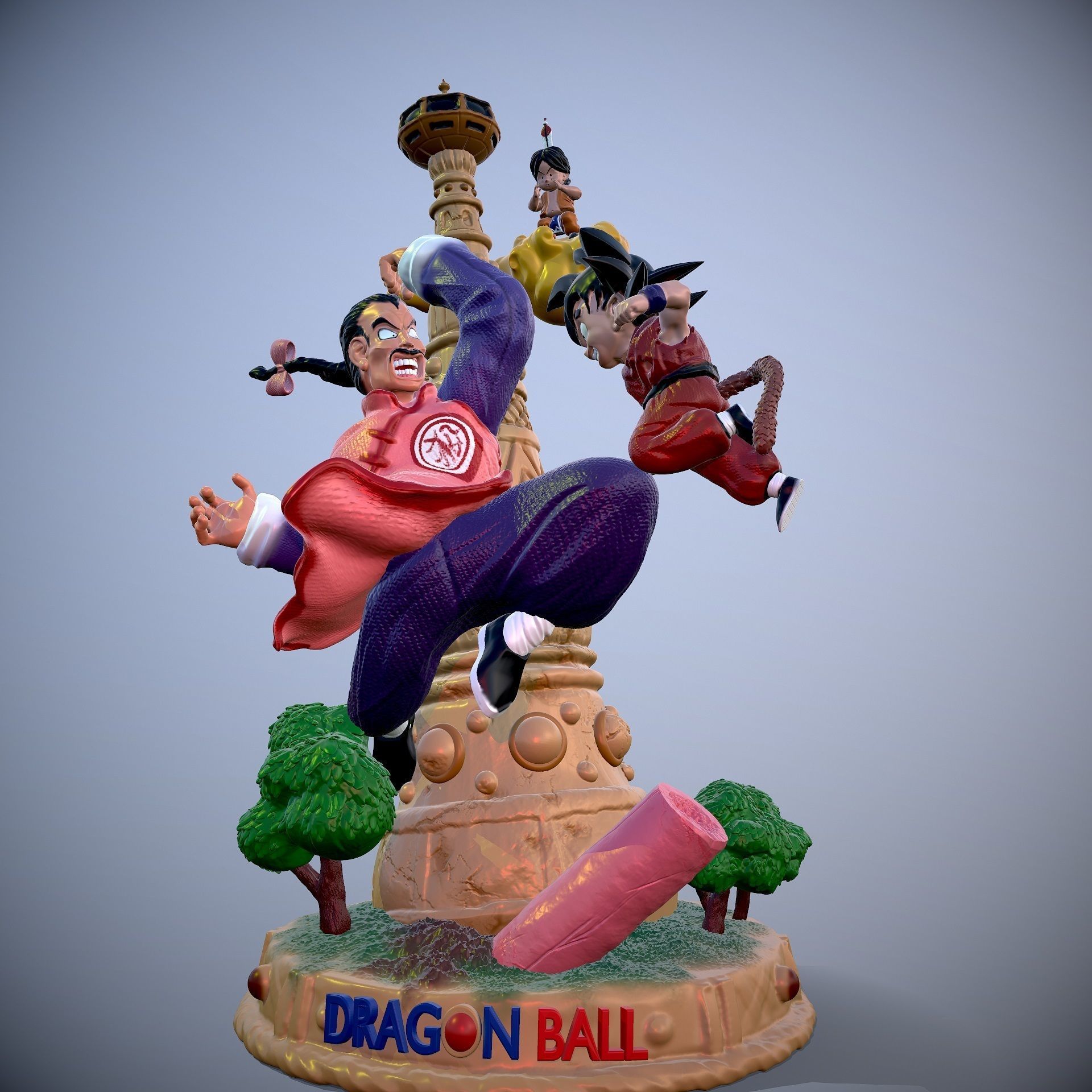Goku Vs Tao Pai Pai 3D model 3D printable | CGTrader