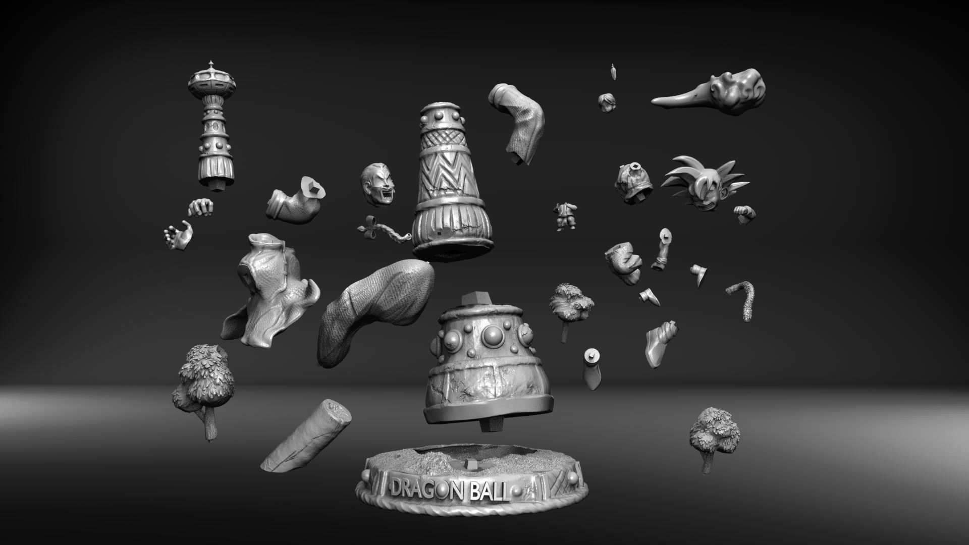 Goku Vs Tao Pai Pai 3D model 3D printable | CGTrader