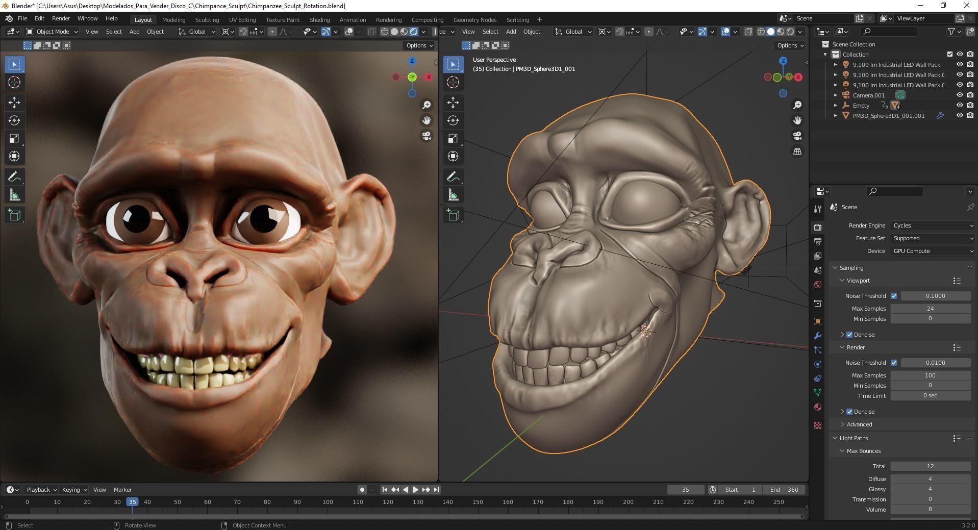 cartoon monkey 3D model | CGTrader