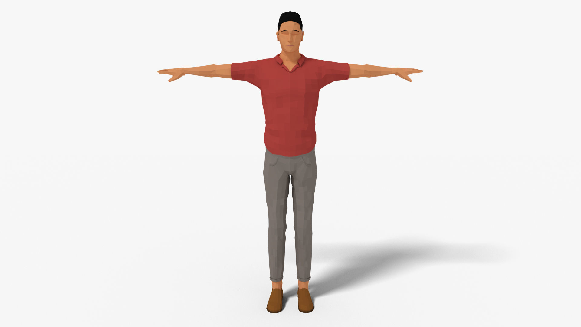 3D model Low poly character man VR / AR / low-poly | CGTrader