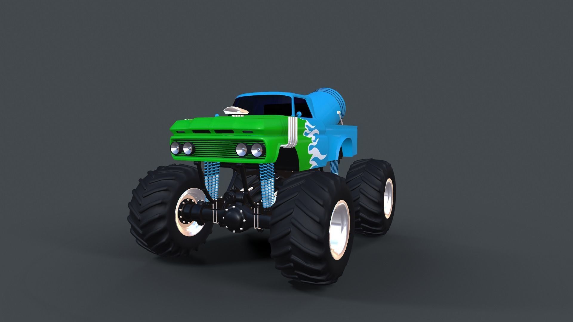 3D Detailed Monster Truck - 2 3D model | CGTrader