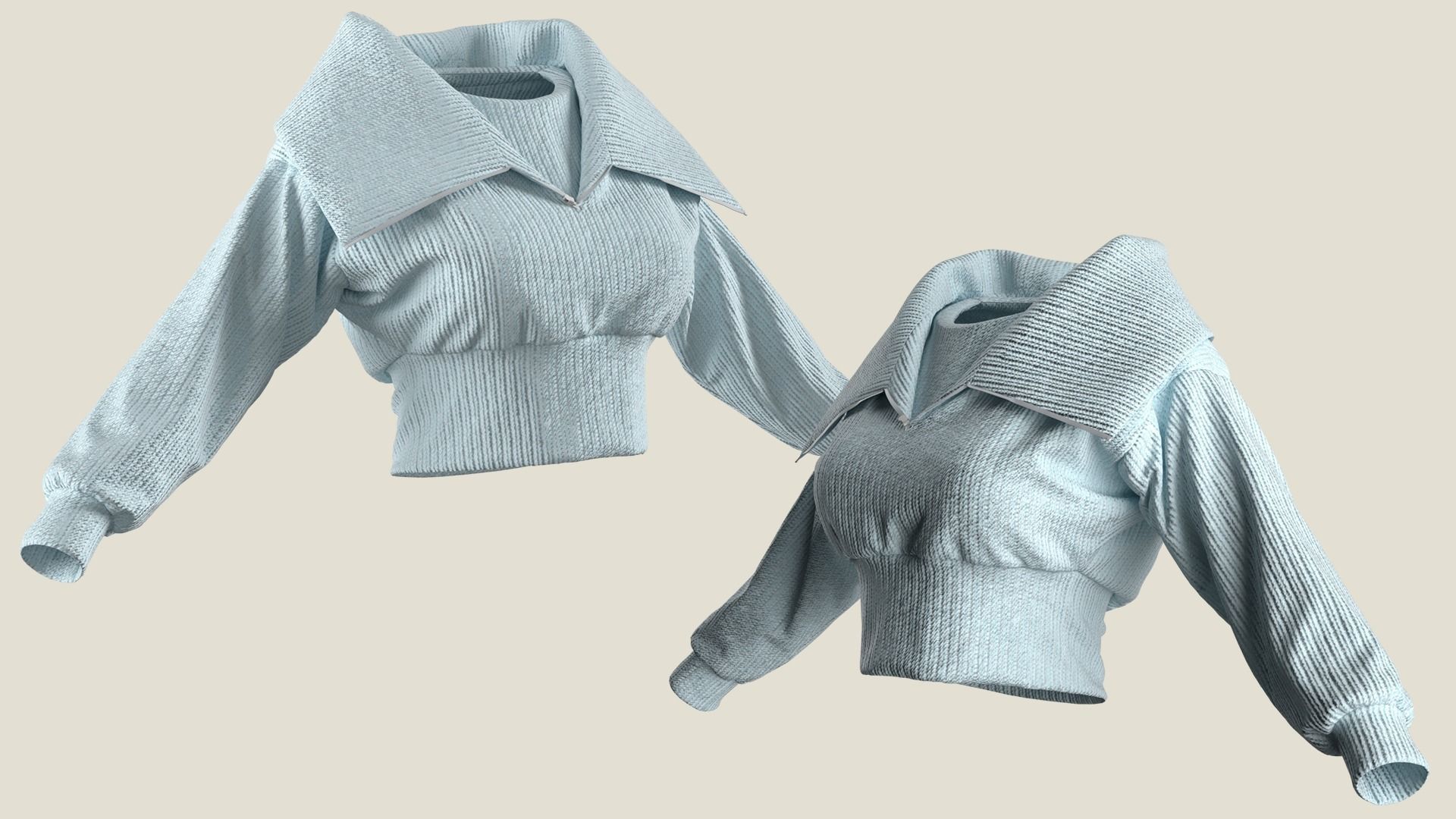 Female Pullovers Marvelous Designer 3D model | CGTrader