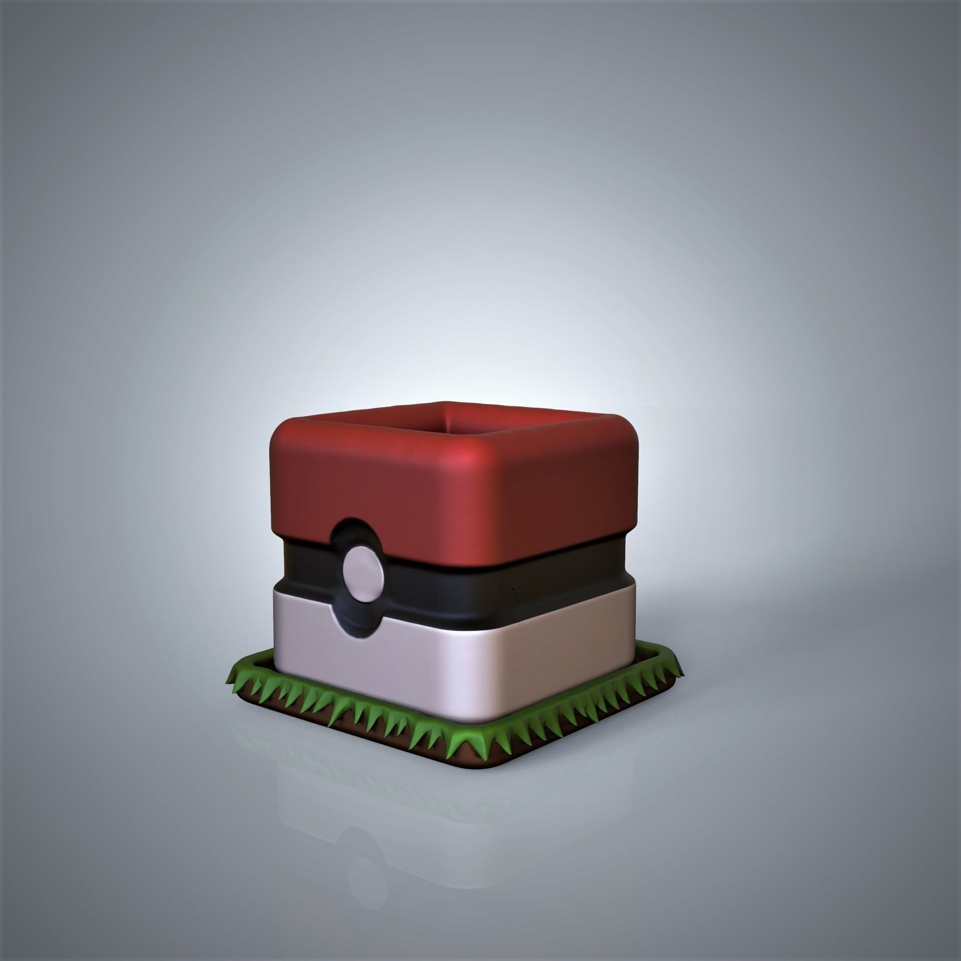 Pokebola Pot Flower- Pokemon 3D model 3D printable | CGTrader