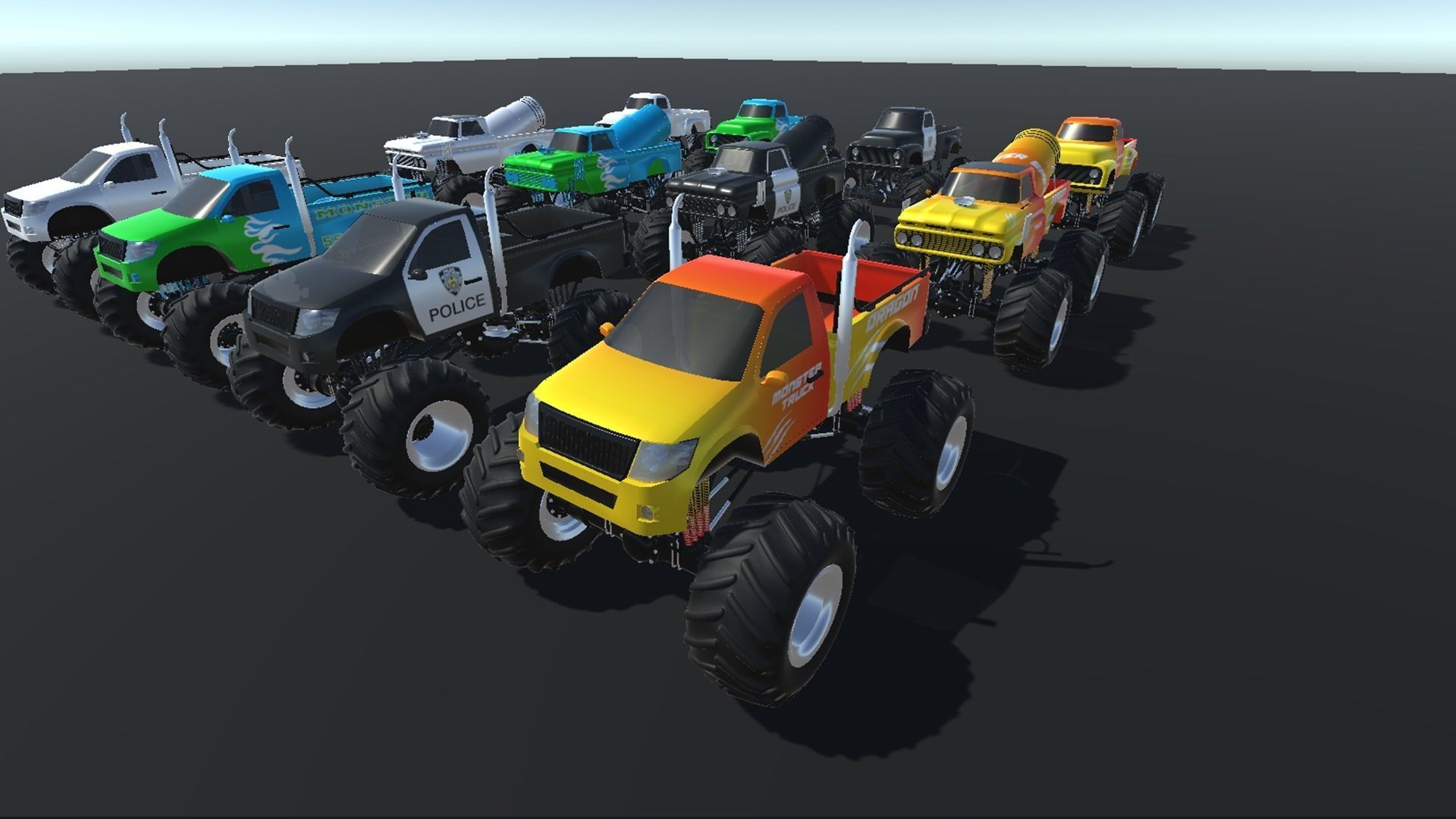3D Detailed Monster Truck Pack 1 3D model | CGTrader