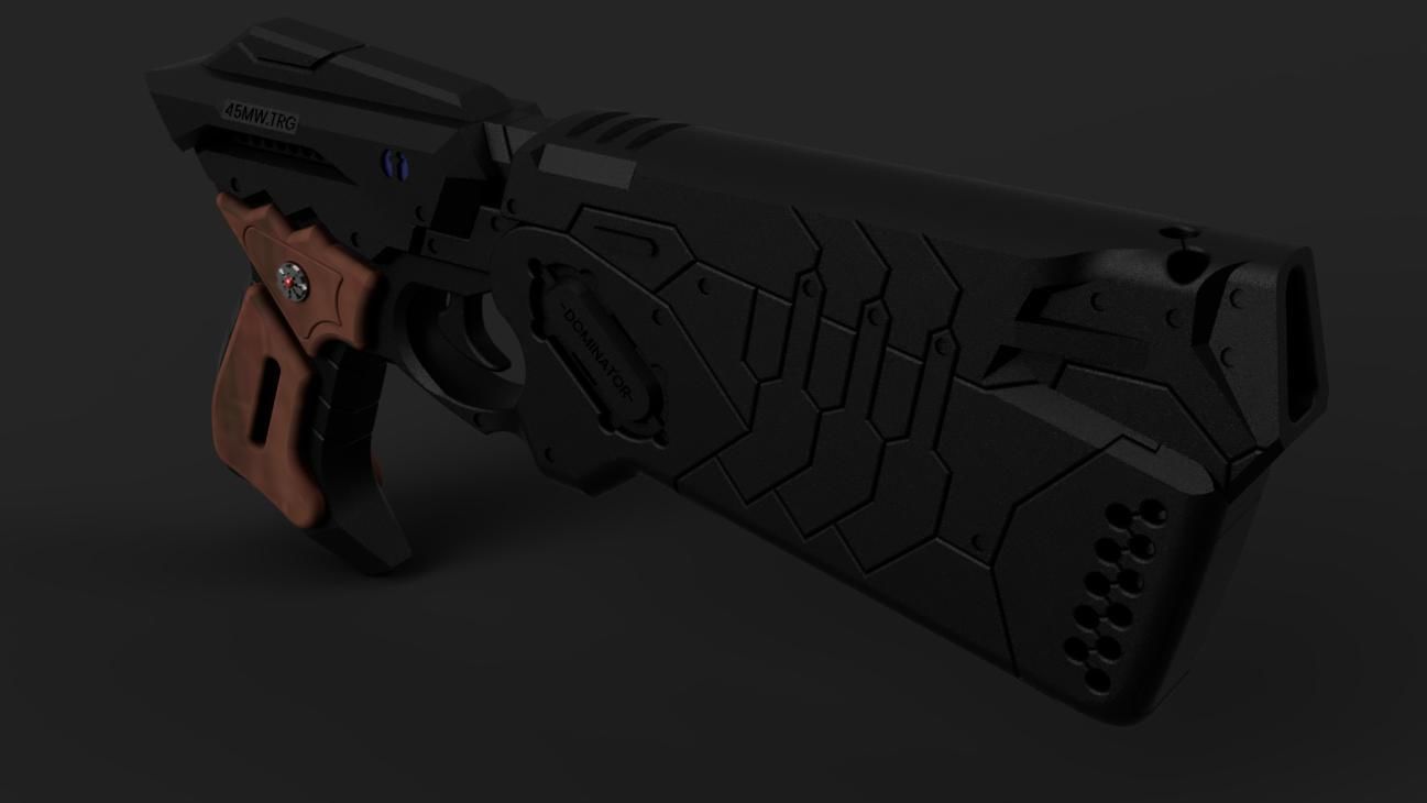 Psycho-Pass - Dominator Pistol - LED Compatible 3D model 3D printable ...