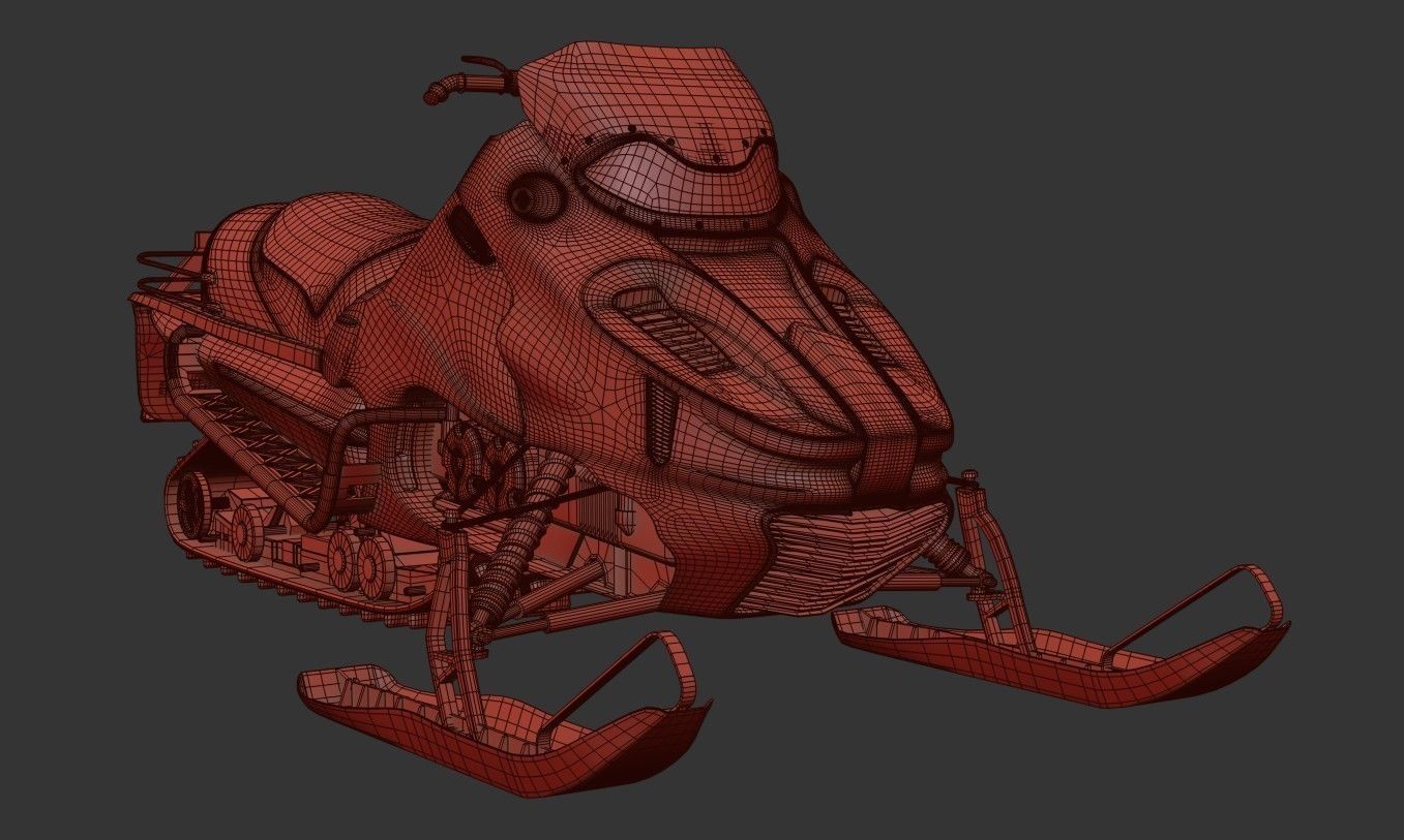 Snowmobile 3D model | CGTrader