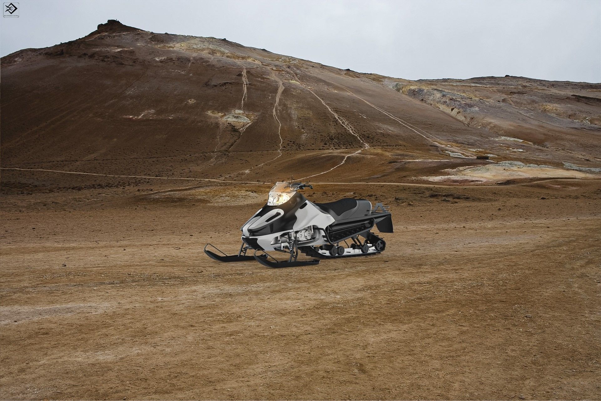 Snowmobile 3D model | CGTrader