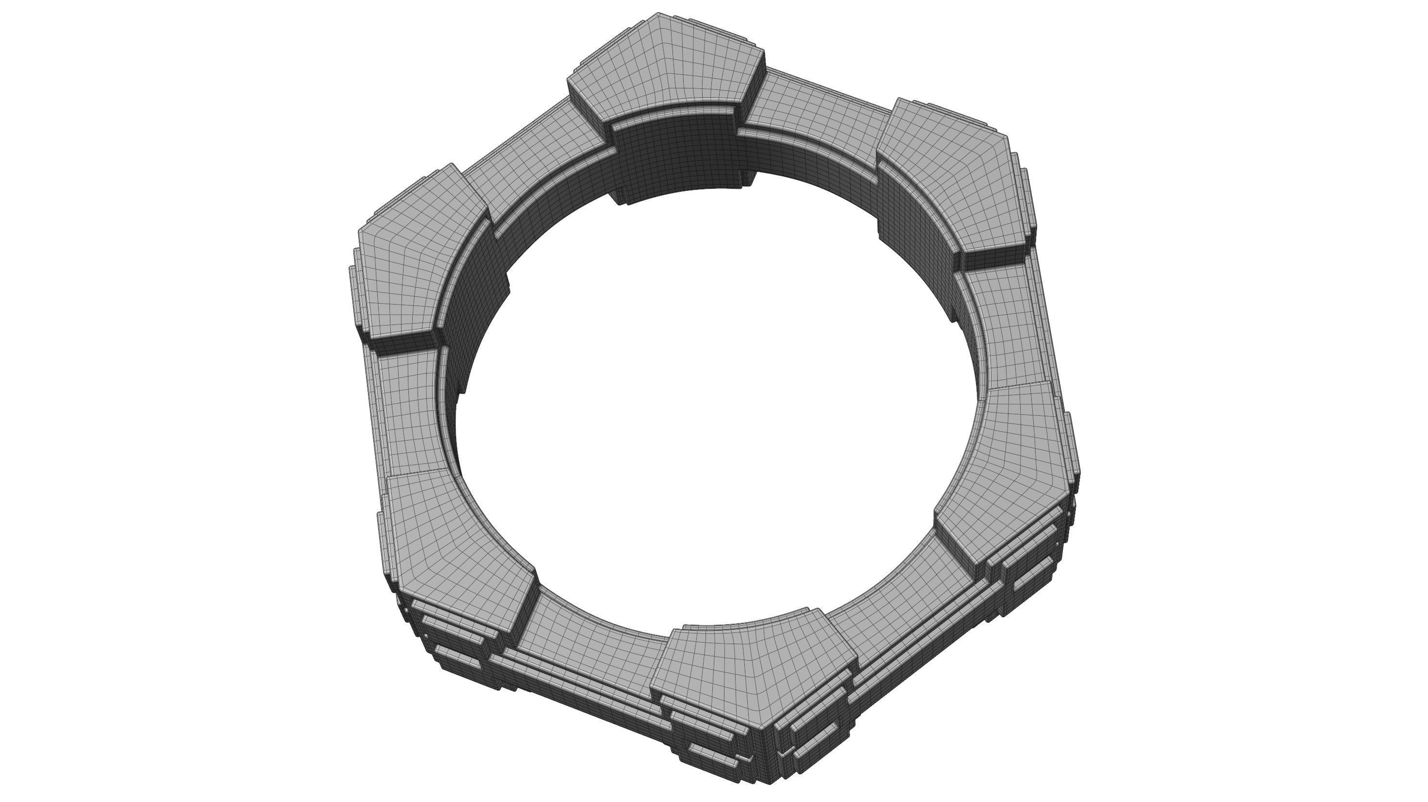 H Bone Ring 3D model | CGTrader