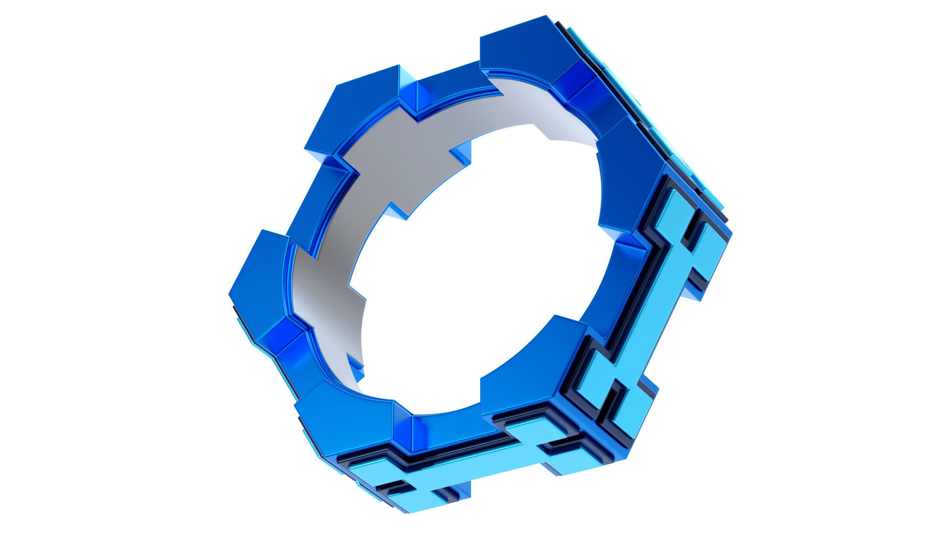 H Bone Ring 3D model | CGTrader