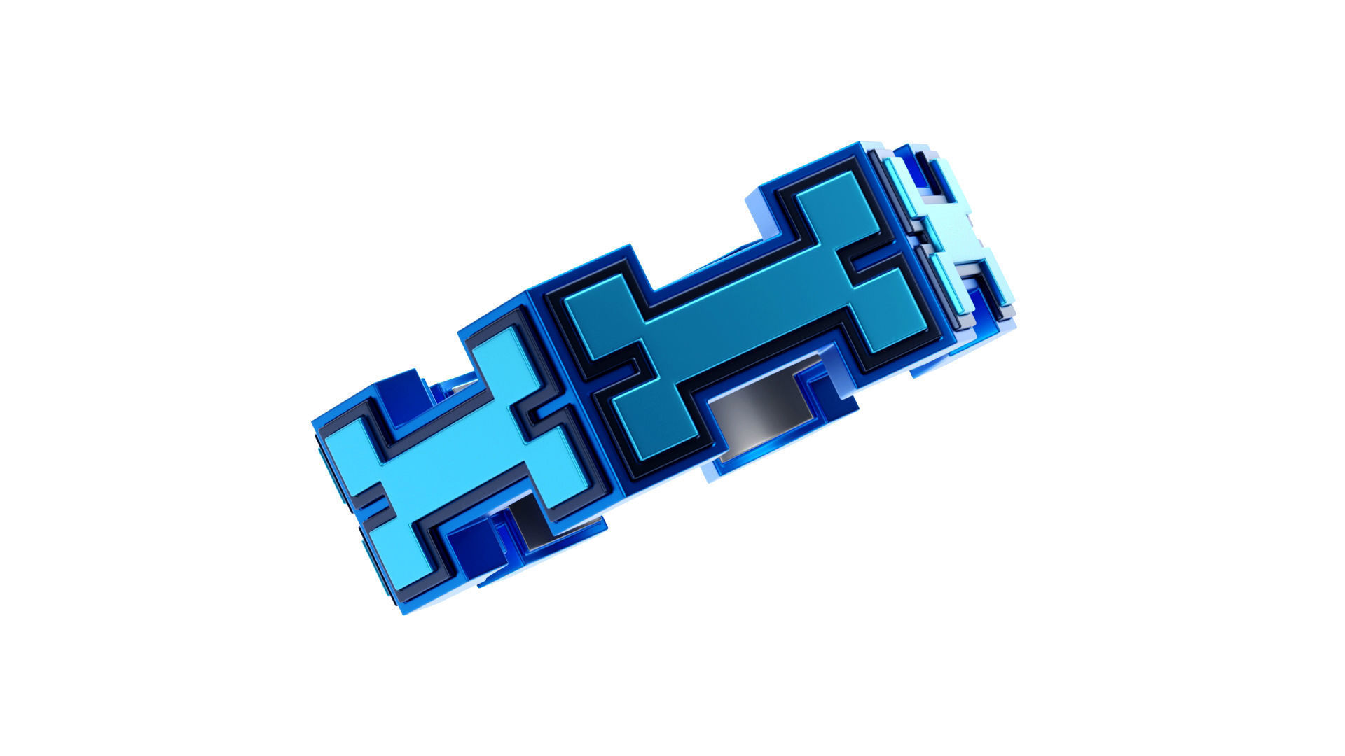 H Bone Ring 3D model | CGTrader