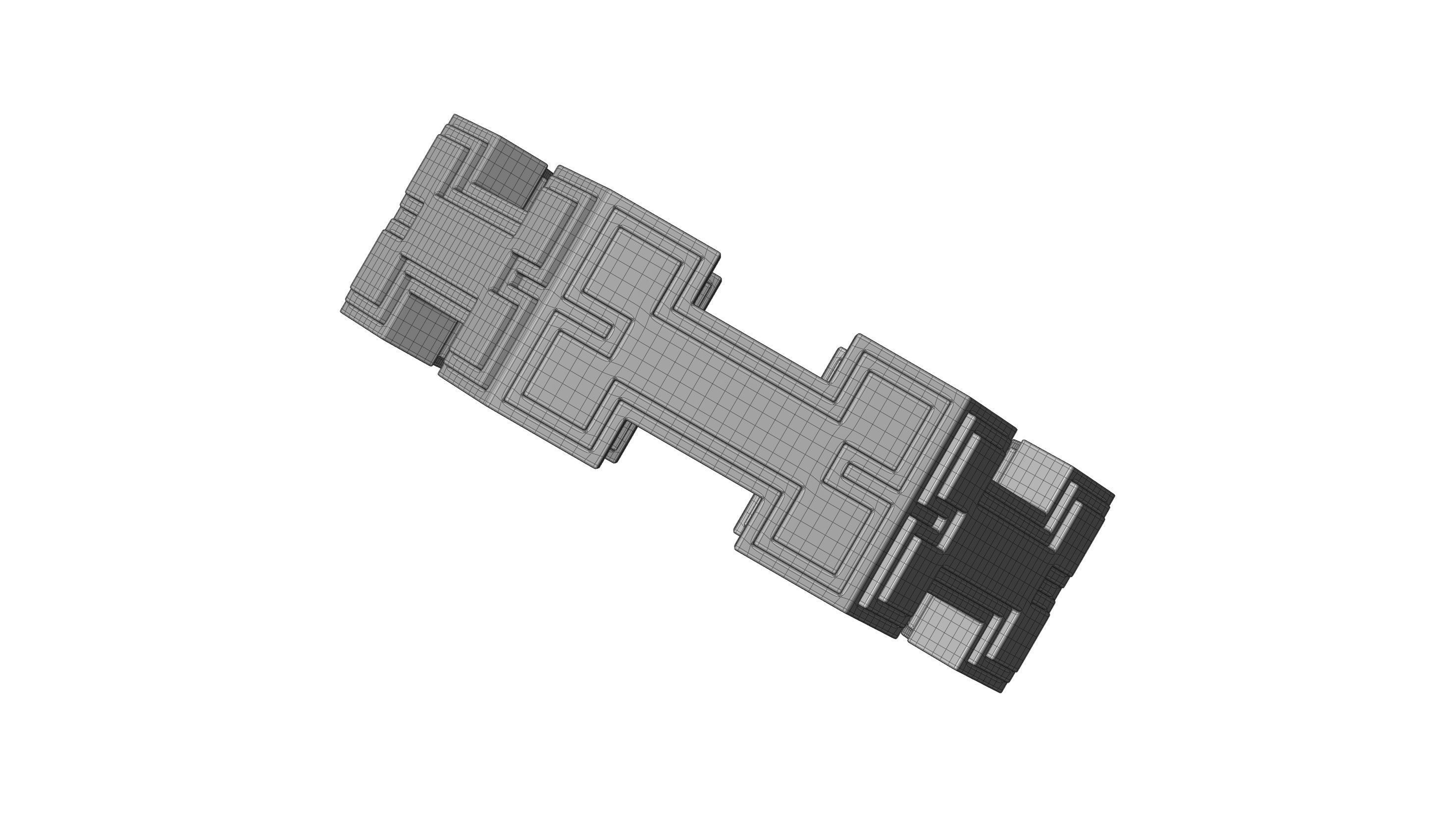 H Bone Ring 3D model | CGTrader