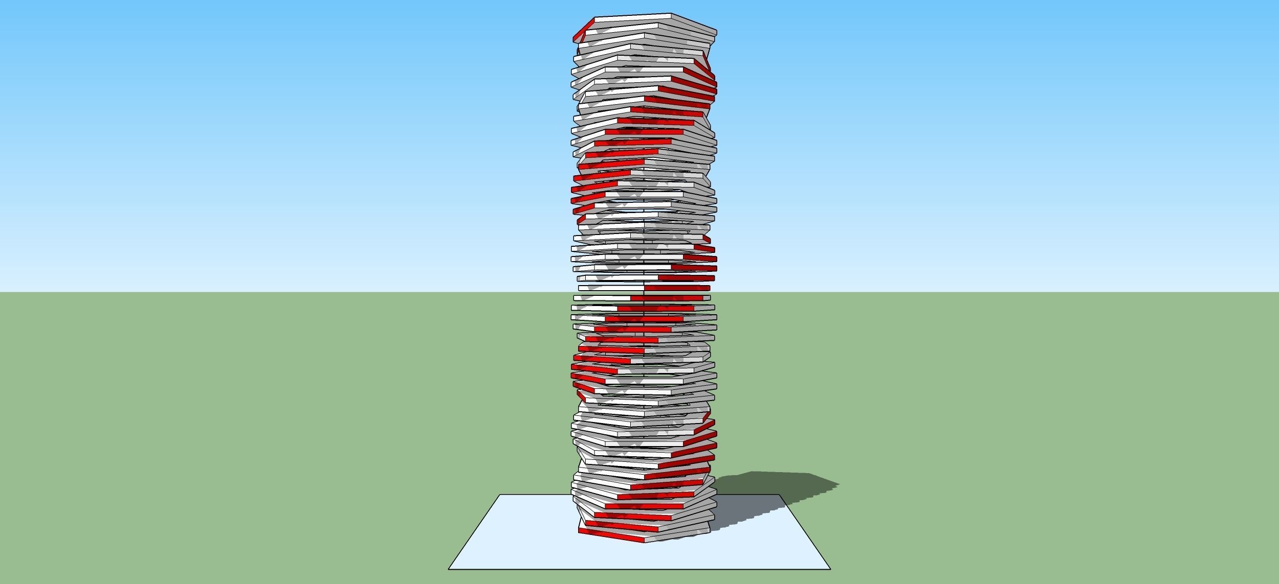 exagon spining artwork column 3d sketchup 3D model | CGTrader