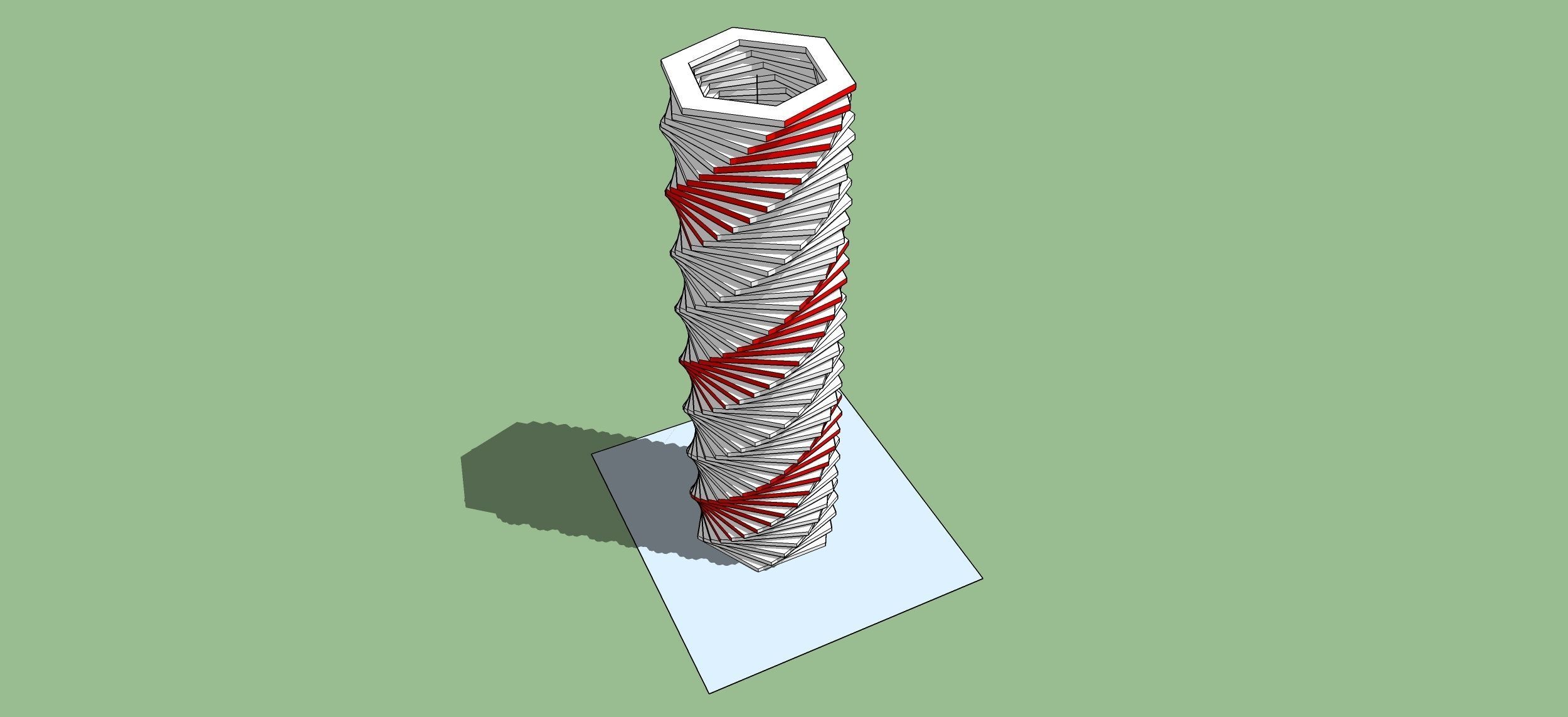 exagon spining artwork column 3d sketchup 3D model | CGTrader