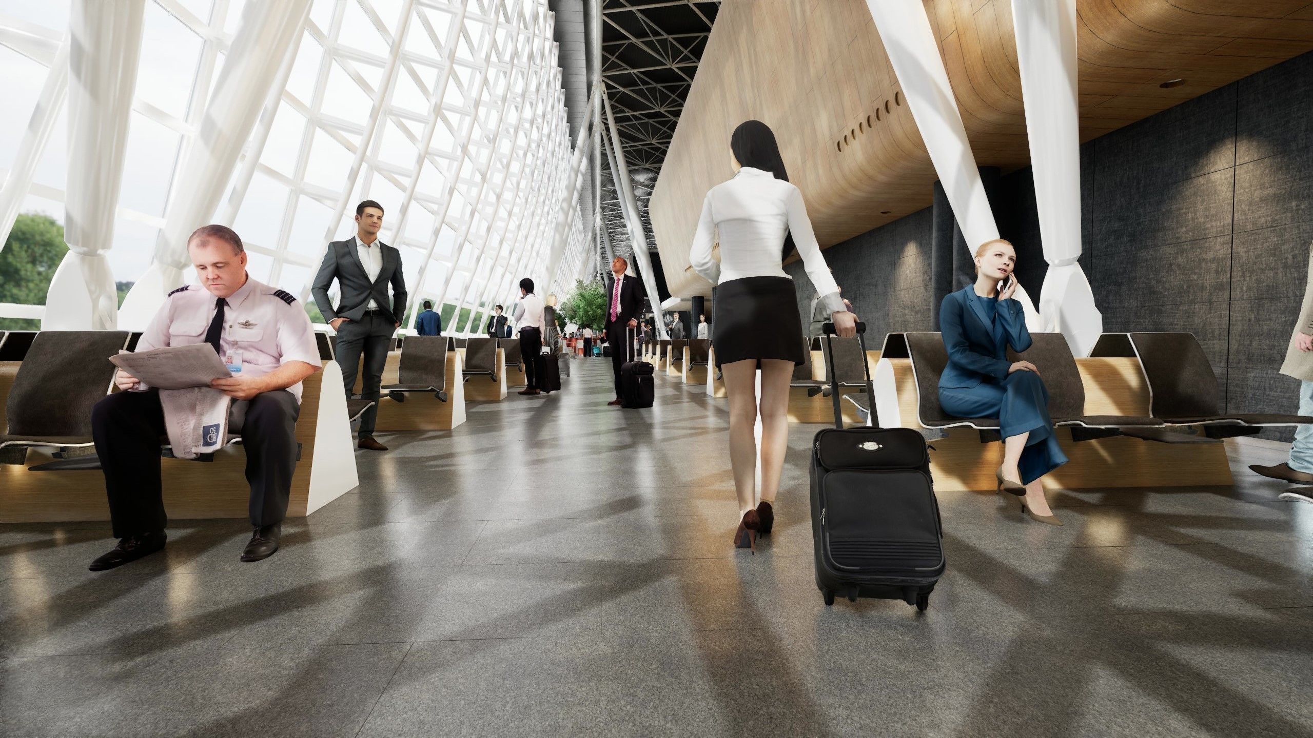 Airport terminal 3 scene file in Unreal engine 5 3D model | CGTrader