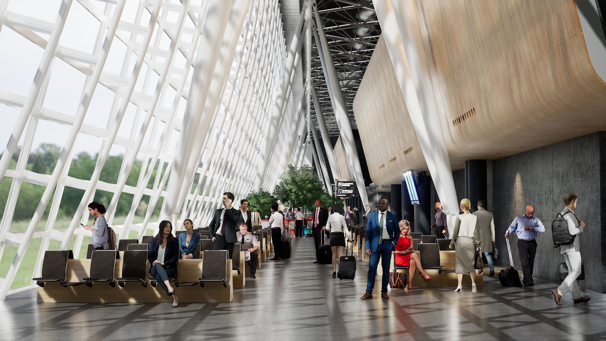Airport terminal 3 scene file in Unreal engine 5 3D model | CGTrader