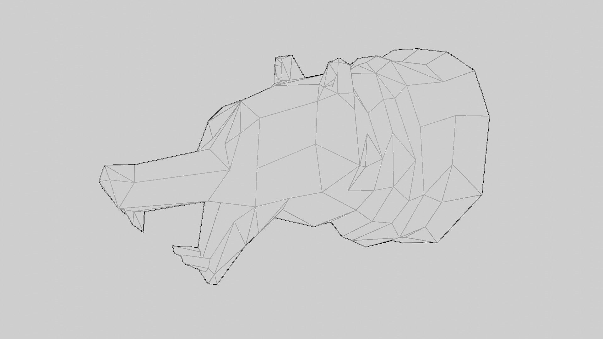 Low-Poly Wall Mounted Bear Head 3D model 3D printable | CGTrader