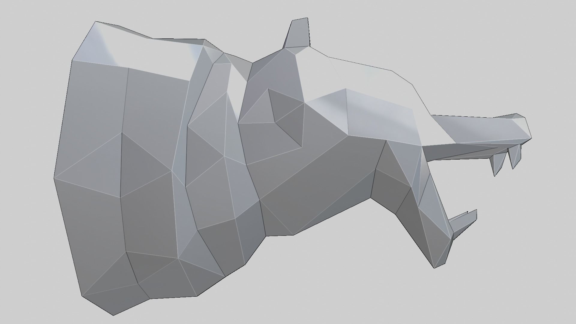 Low-Poly Wall Mounted Bear Head 3D model 3D printable | CGTrader