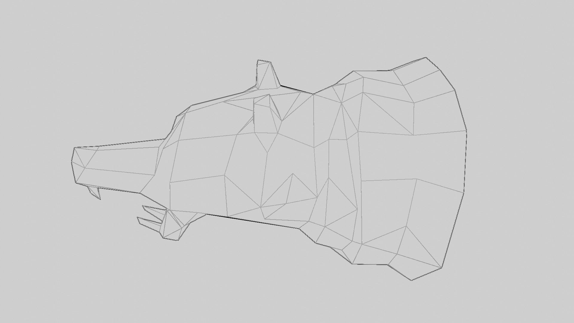 Low-Poly Wall Mounted Bear Head 3D model 3D printable | CGTrader
