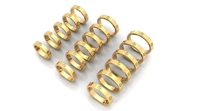 All sizes ring 3D print model 3D model 3D printable | CGTrader