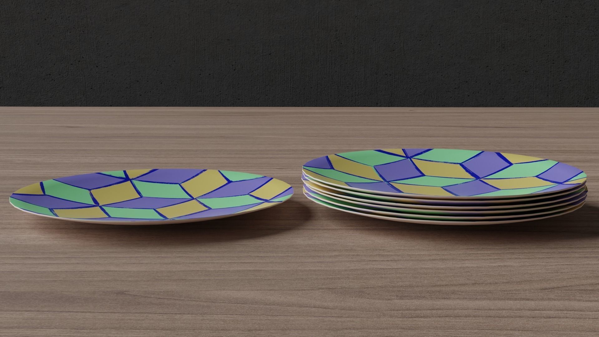 3D model Designer Plate VR / AR / low-poly | CGTrader