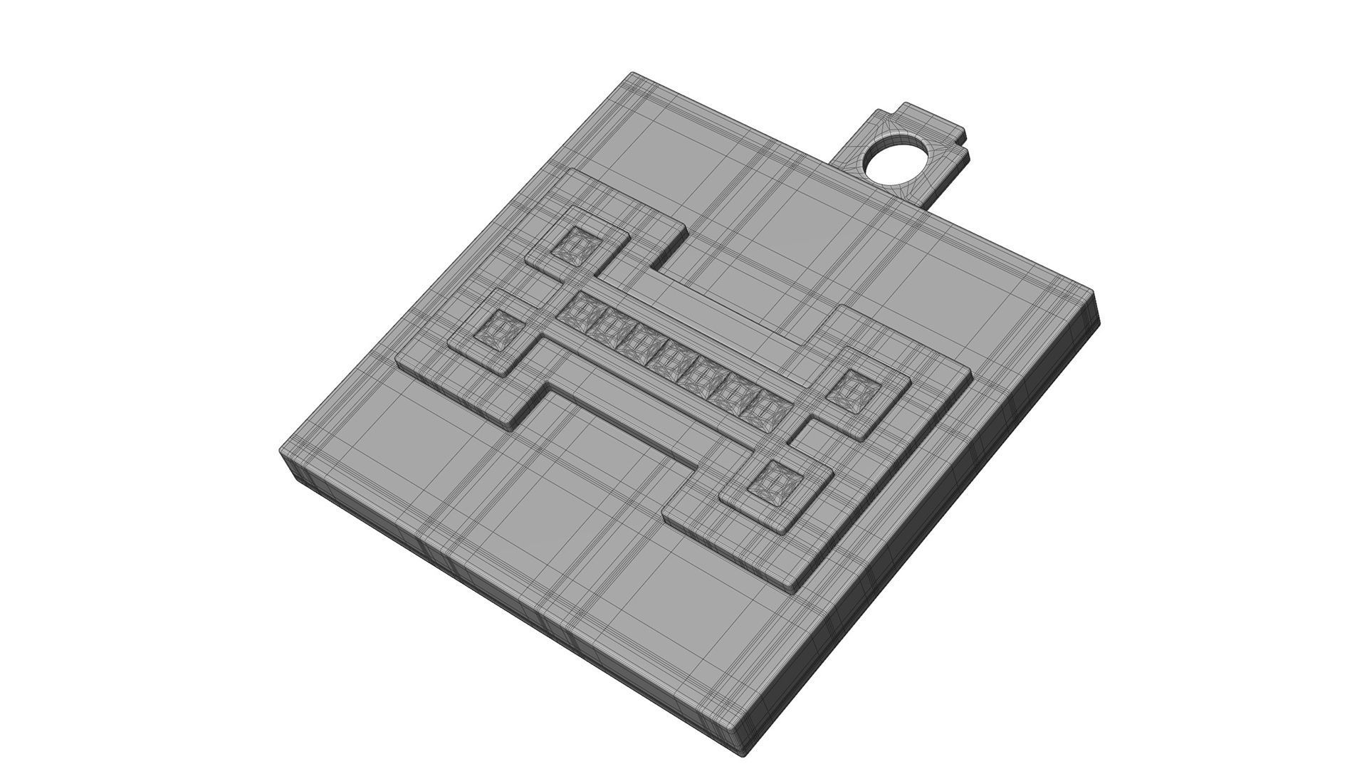H Bone Pendant with Stones 3D model | CGTrader