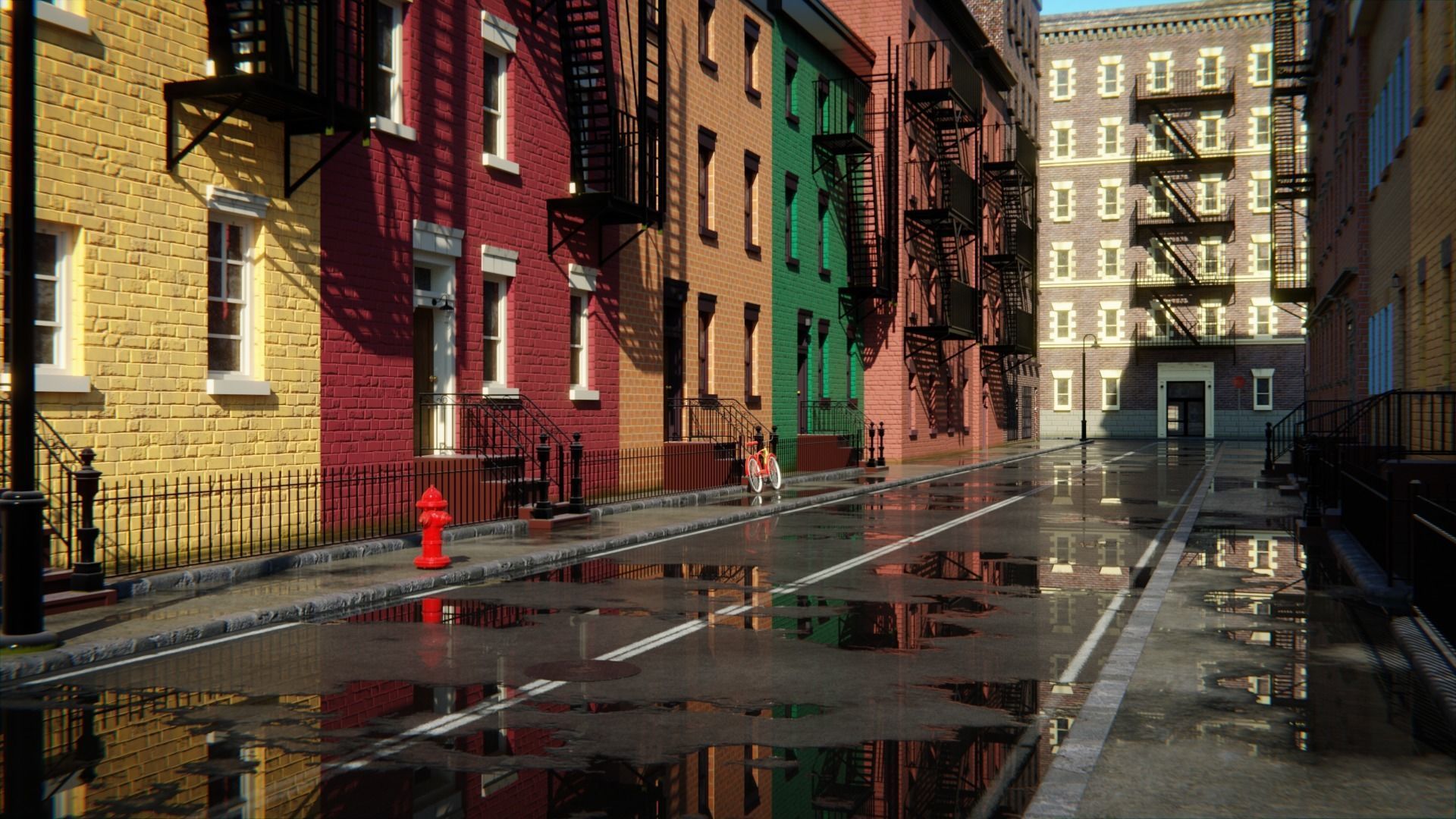 City Street 3d Scene 3D model | CGTrader