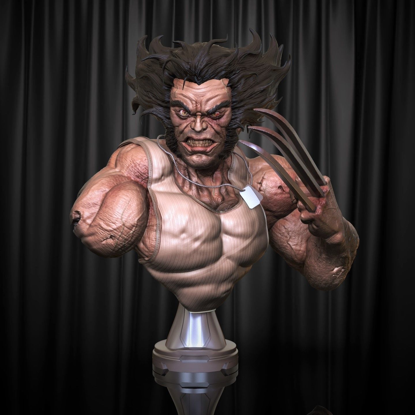 Logan Bust 3D model 3D printable | CGTrader