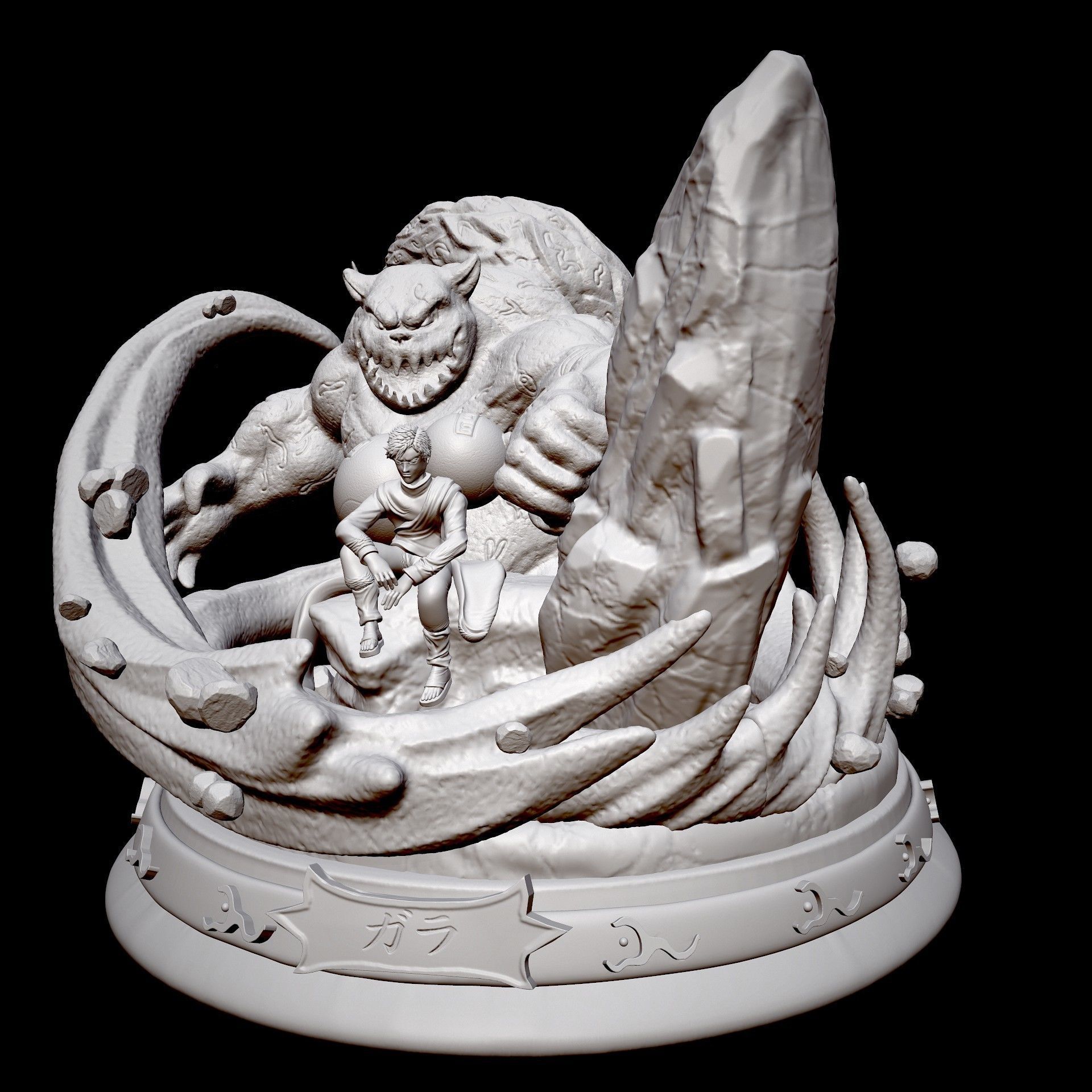 Gaara and Shukaku 3D model 3D printable | CGTrader