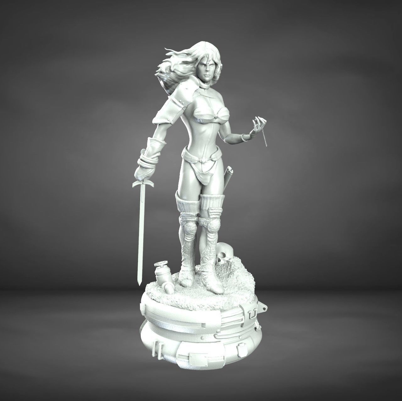 TAARNA overwatch - female warrior statue 3D model 3D printable | CGTrader