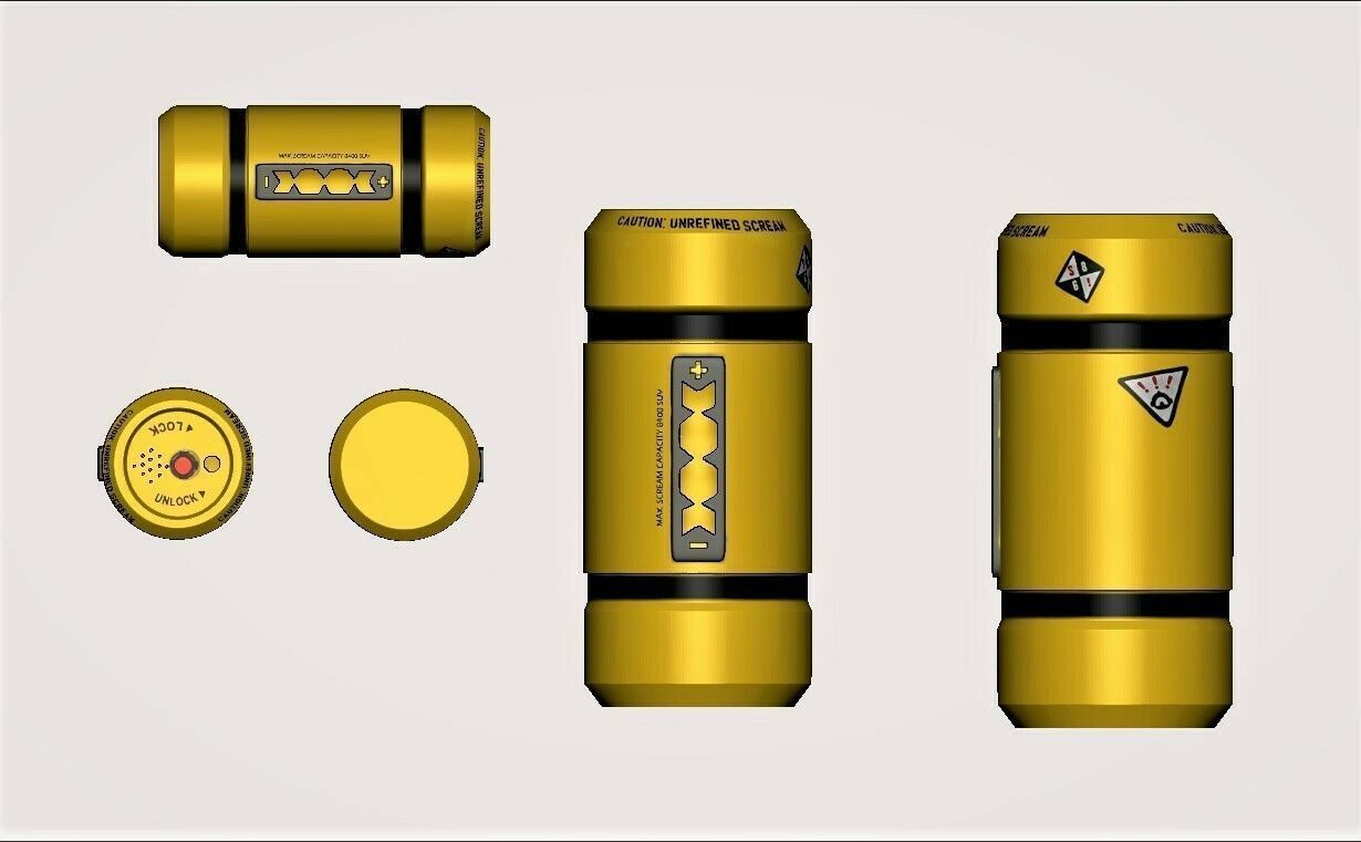 Monster Inc capsule glass screaming container 3D model 3D printable ...