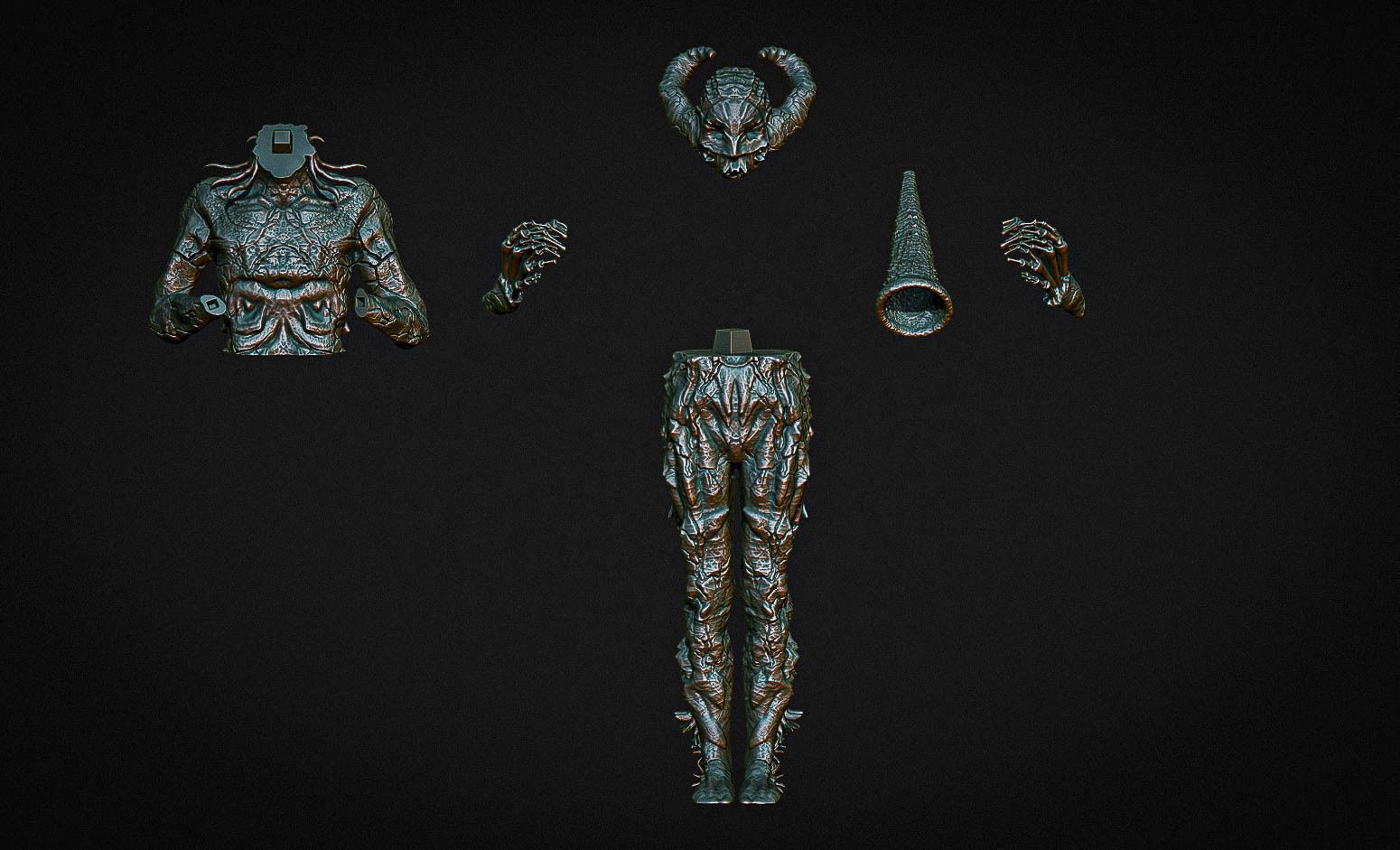 Human trumpet bone 3D model 3D printable | CGTrader