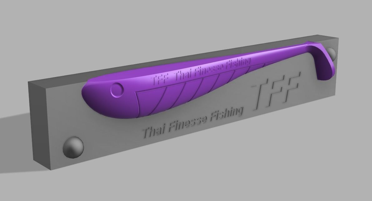 Free Mold open pour 2nch Shad Lure for CNC 3D Prin free 3D model 3D ...