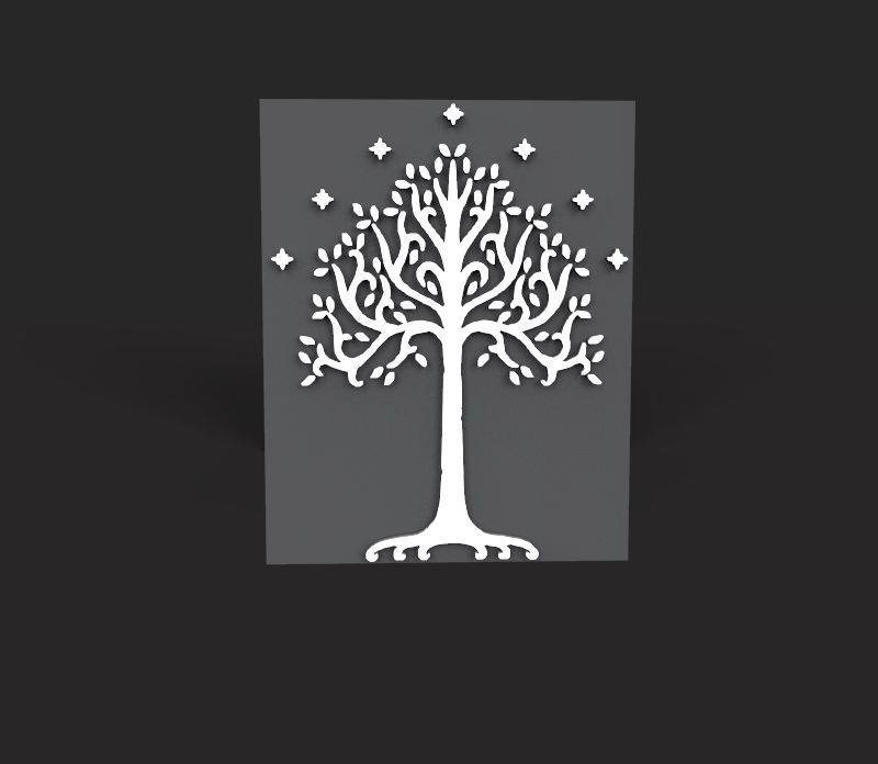 Arbol de gondor logo 3D Tree of gondor 3D model 3D printable | CGTrader