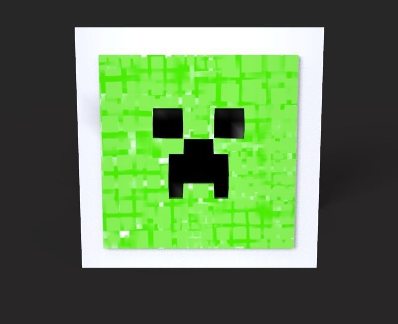 Creeper logo 3D Minecraft 3D model 3D printable | CGTrader