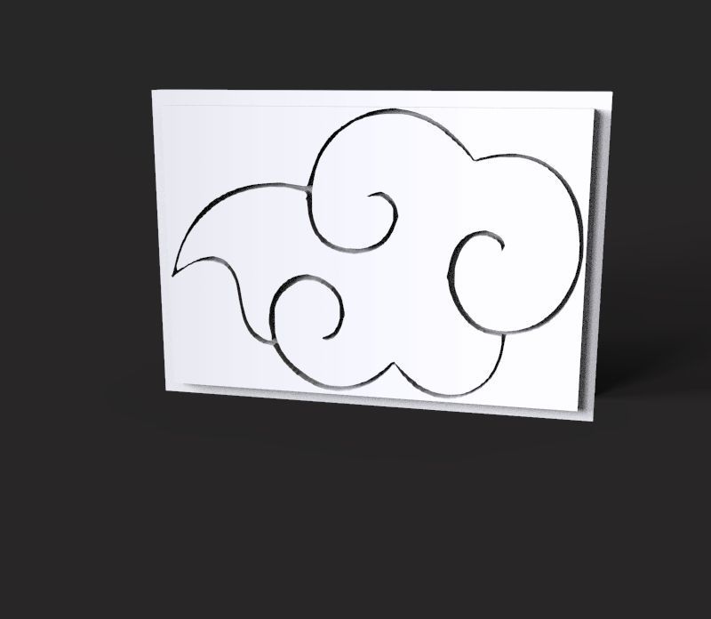 Akatsuki logo 3D 3D model 3D printable | CGTrader